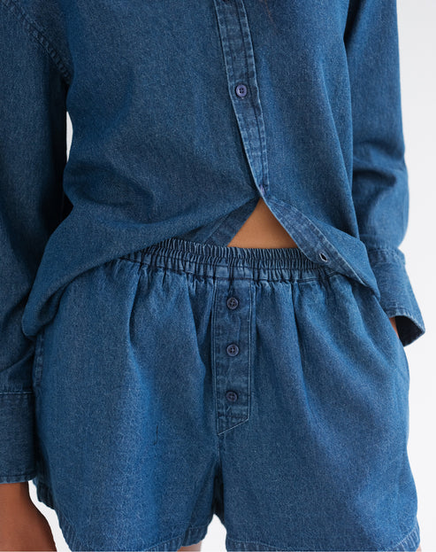 Dark Denim Boxer Short – Rocket & Roo Boutique